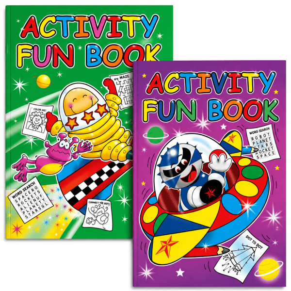 Activity Fun Books – WFGRAHAM, A4, 40 Pages, 4 Assorted, Pack of 12 ...