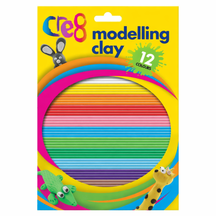 Modelling Clay Pack of 12 Assorted Colours Medium Soft Reusable Kids ...