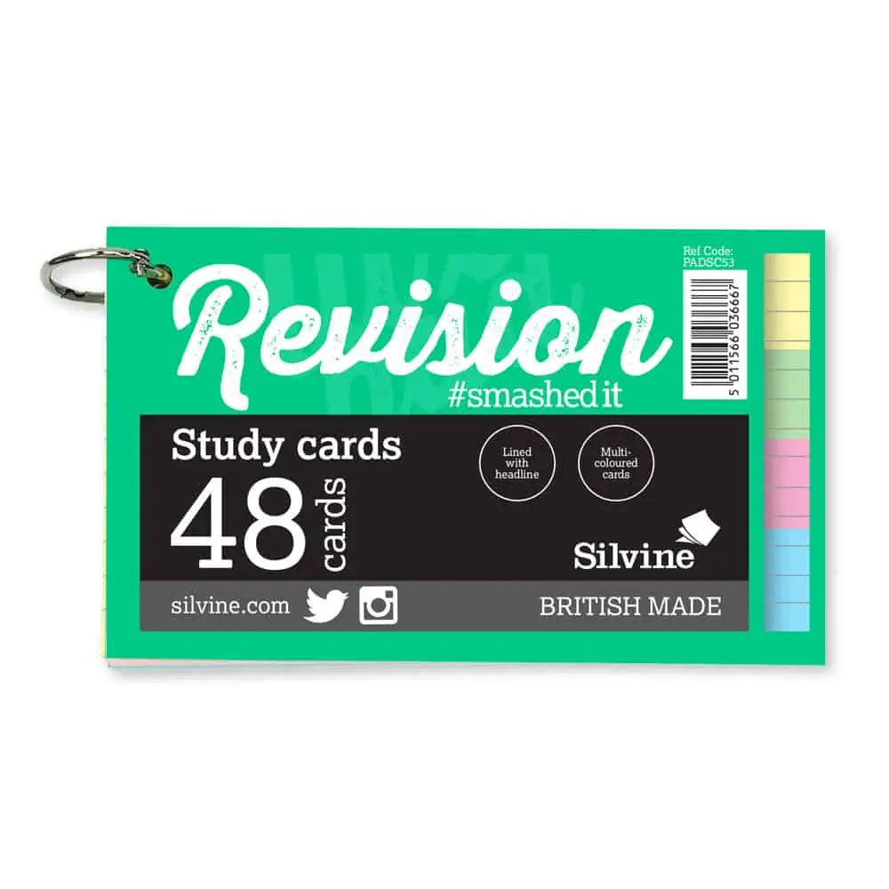 Study Cards with Metal Ring, 5 × 3 inches, Pack of 48 Cards | Suman ...
