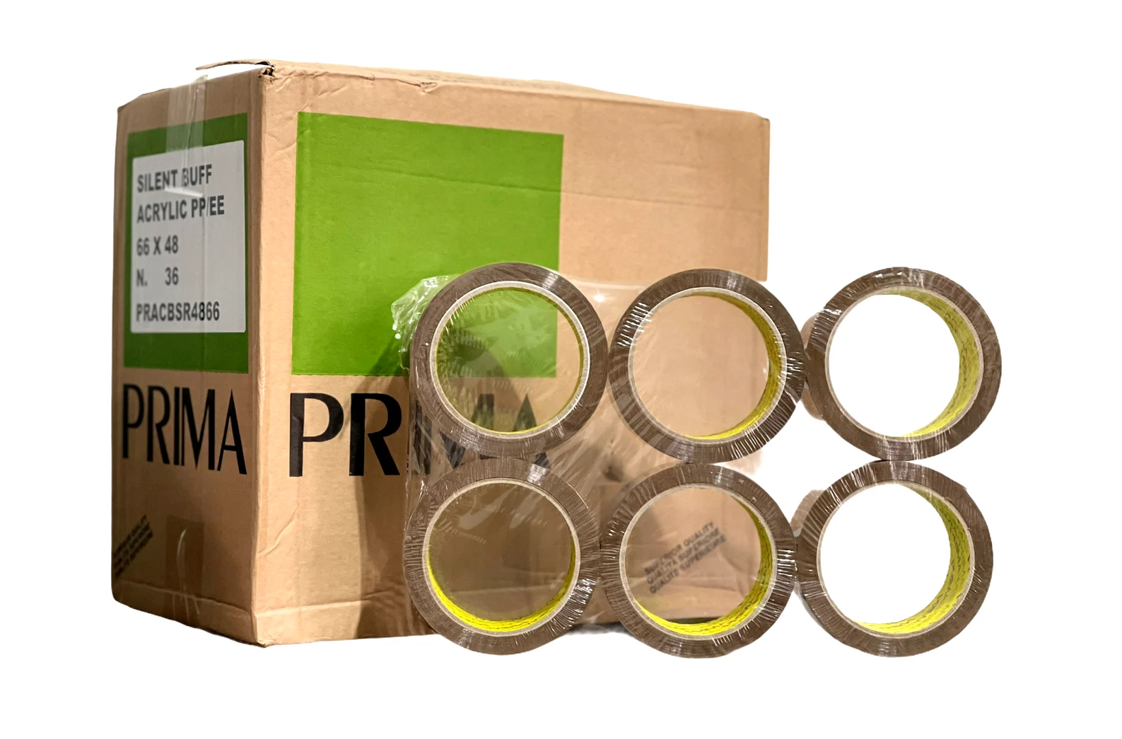 Parcel Tape – PRIMA, Clear, 48mm x 66m, Pack of 6 Rolls| Suman Brothers